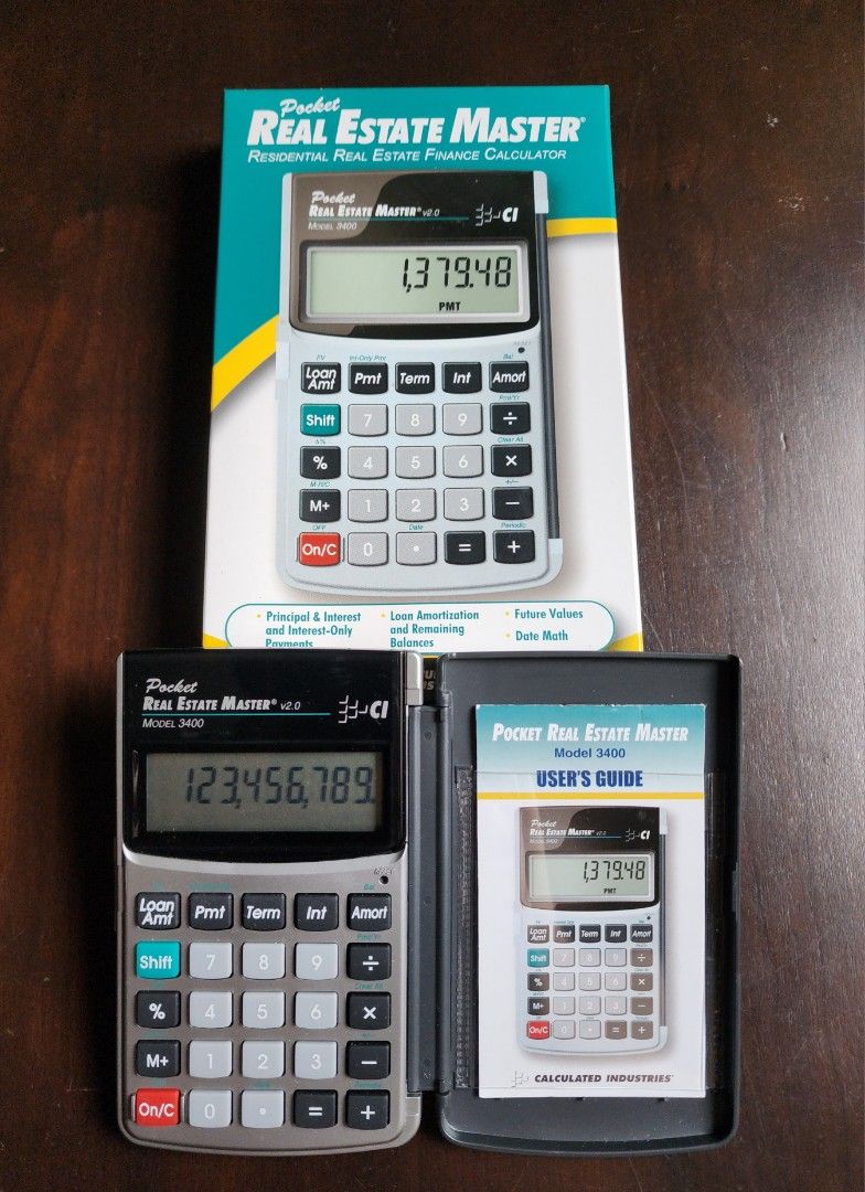Real Estate Master Calculator Model 3400, Computers & Tech, Office ...