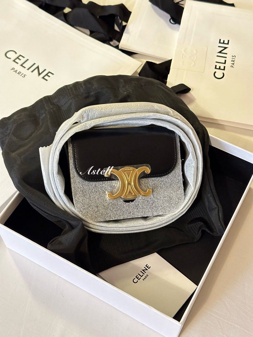 [REDAY STOCK] CELINE MINI CLAUDE IN SHINY CALFSKIN, Luxury, Bags & Wallets on Carousell