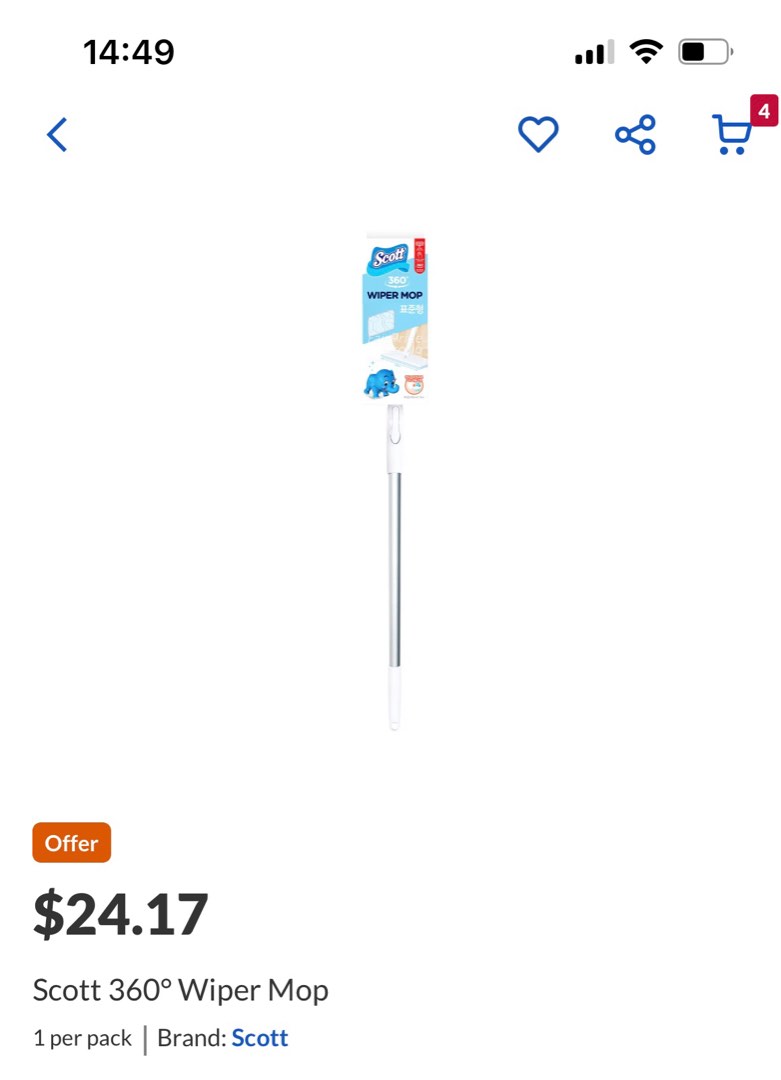 Scott mop, Furniture & Home Living, Cleaning & Homecare Supplies ...