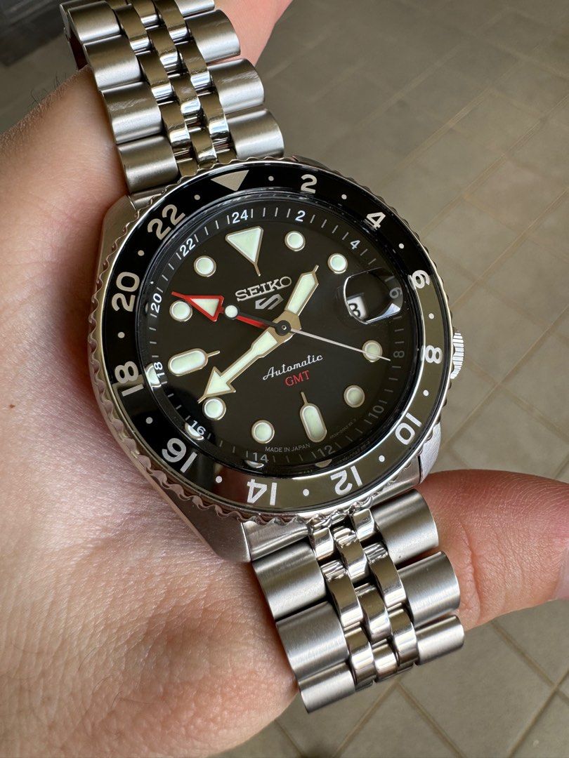 Seiko SSK001 - Automatic GMT Black Grey Bezel, Men's Fashion, Watches ...