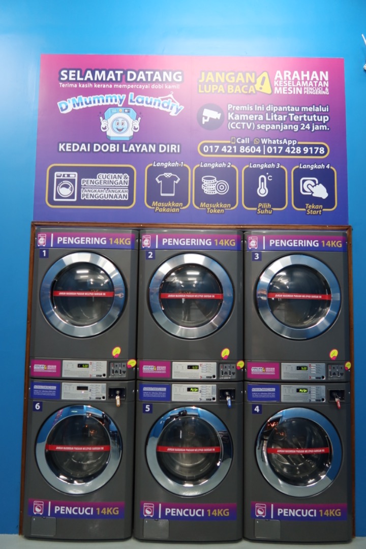 Self service laundry (Dobi layan diri), TV & Home Appliances, Washing ...