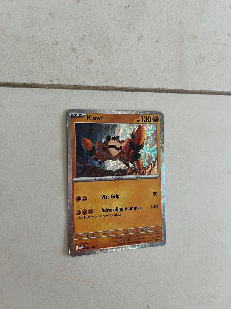 Set of 3 holo Pokémon cards - pikachu, quaxly and klawf, Hobbies & Toys ...