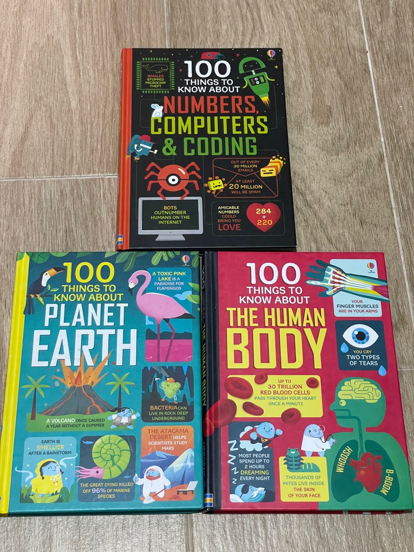 Set of 3 Usborne 100 Things to Know About, Hobbies & Toys, Books ...