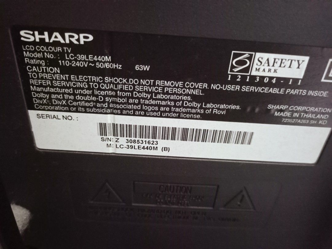 SHARP AQUOS 39 INCH Full HD LED TV, TV & Home Appliances, TV ...