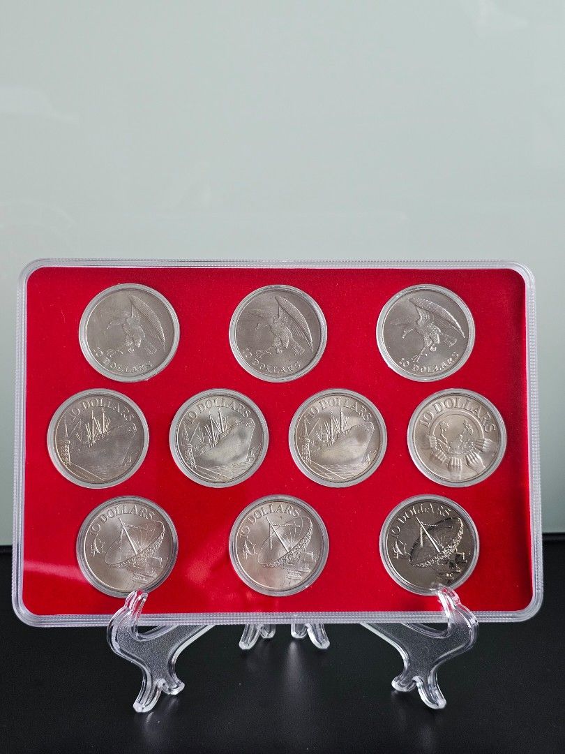 Singapore 1972-1980 Complete Set of $10 Uncirculated Silver Coins - Sea ...