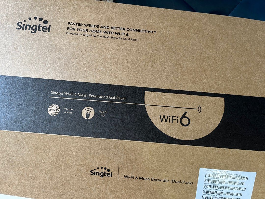 Singtel mesh wifi 6 dual pack, Computers & Tech, Parts & Accessories, Networking on Carousell