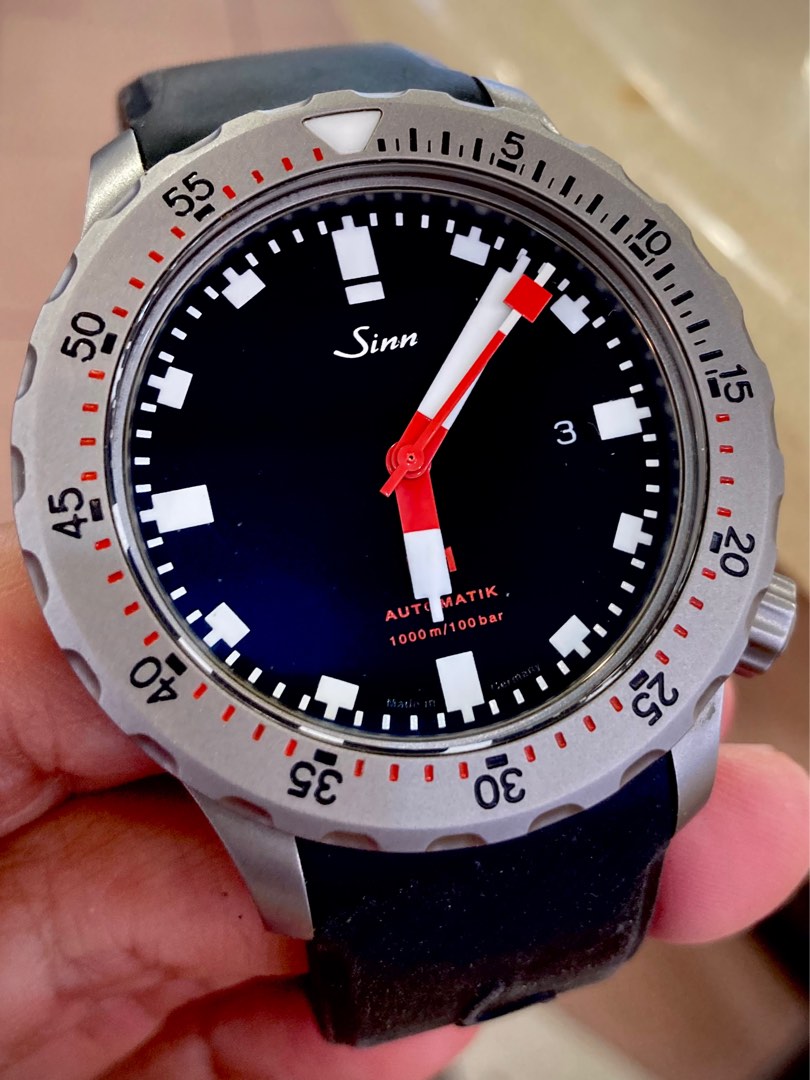 Sinn U1 Full Box, Card, Sinn Rubber Strap, Sinn Deployment Clasp 1000m ...