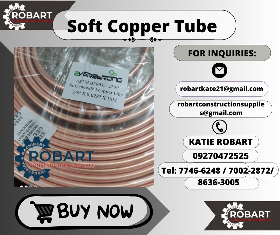 Soft Copper Tube, Commercial & Industrial, Construction Tools ...