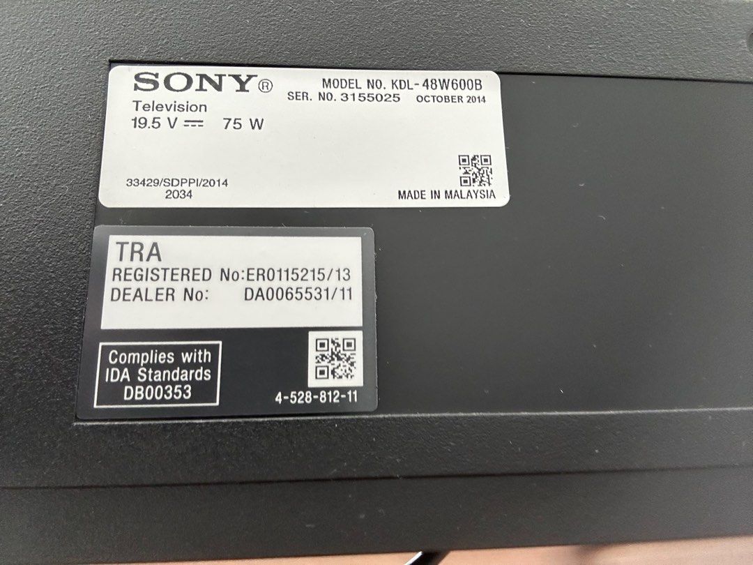 Sony Bravia Smart TV 48 Inch LED Full HD TV (KDL-48W600B), TV & Home ...