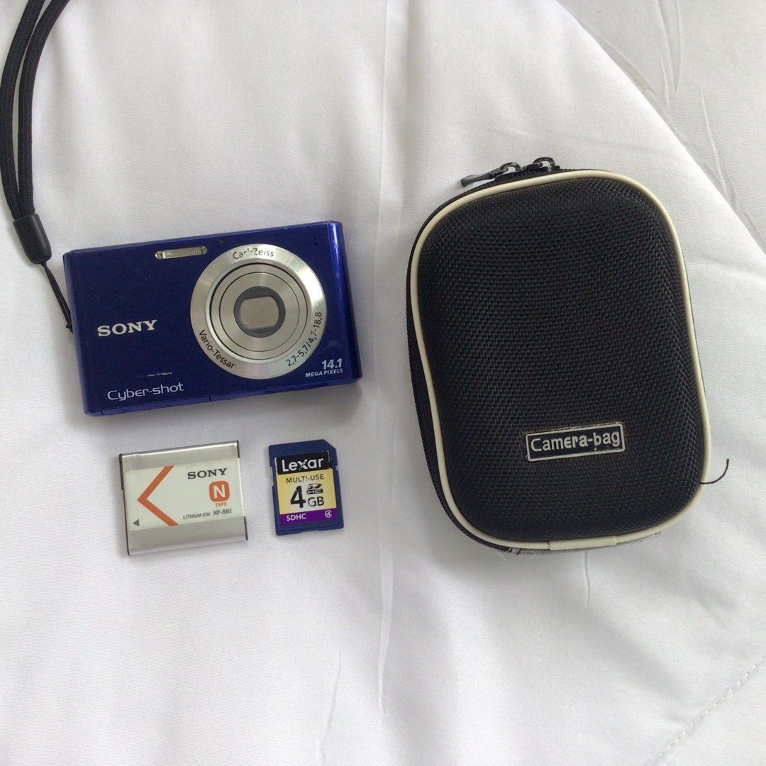 Sony Cybershot DSC W330 Blue Digicam, Photography, Cameras on Carousell
