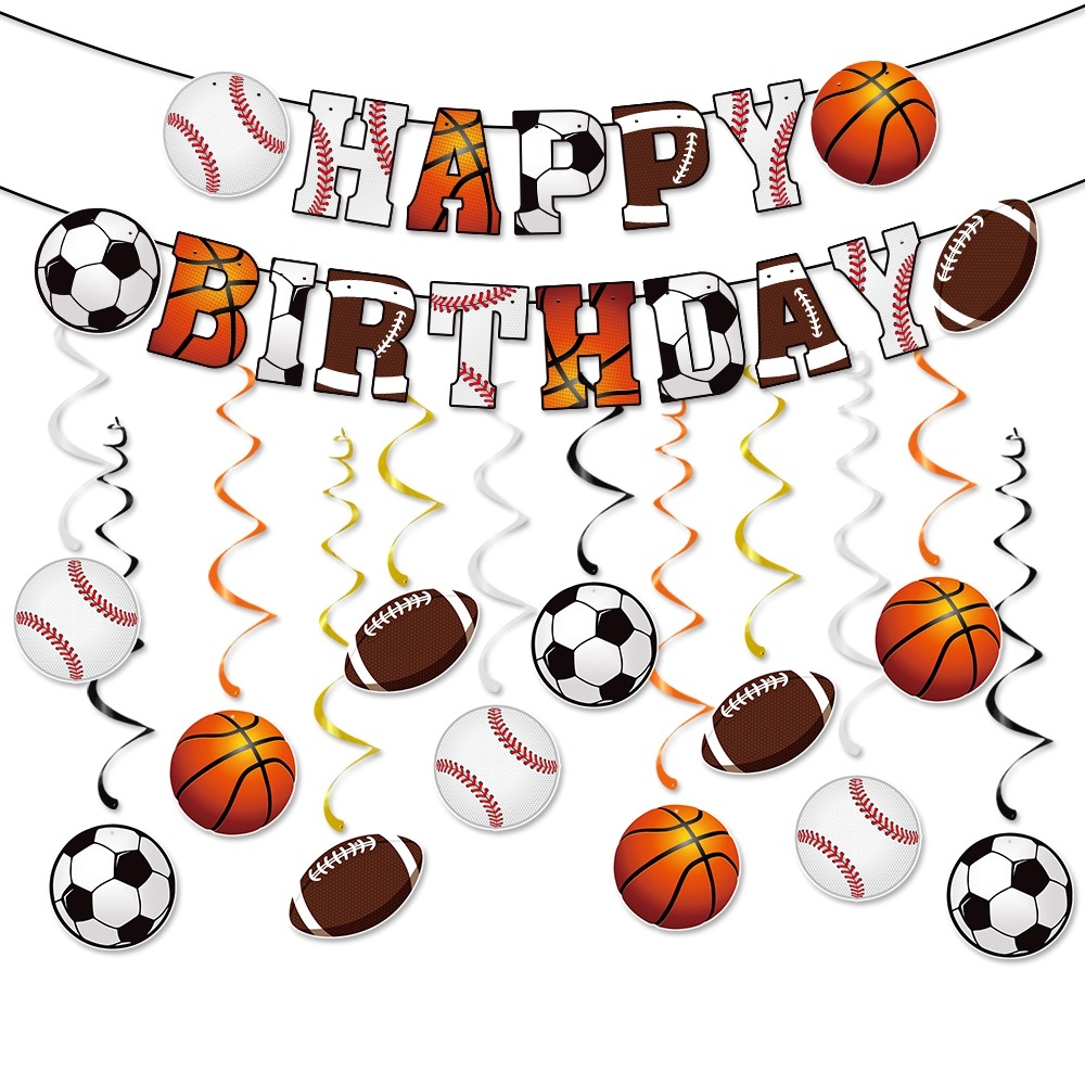 Sports Themed Party Decorations Sports Birthday Banner Sports Hanging ...