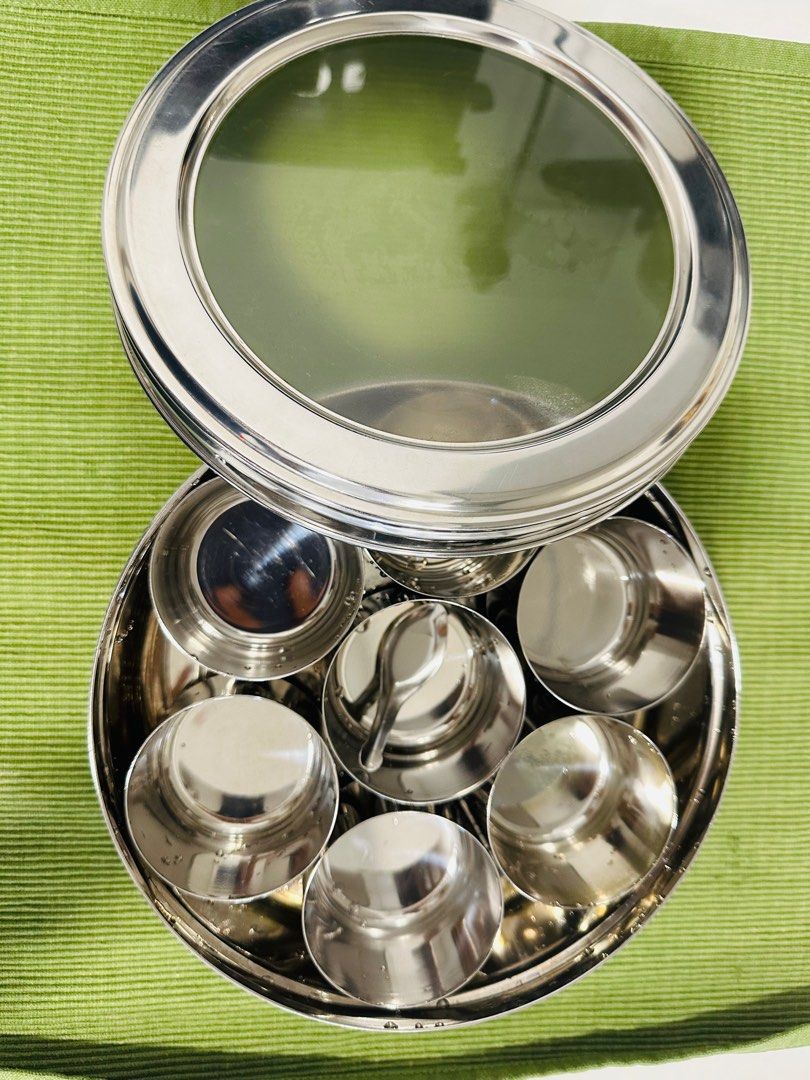 Steel Masala Box | Spice Container, Furniture & Home Living ...