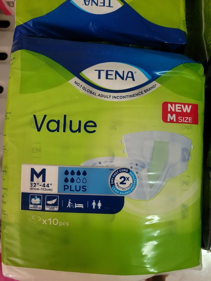 Tena Value Adult Diaper M, Health & Nutrition, Assistive & Rehabilatory Aids, Adult Incontinence ...