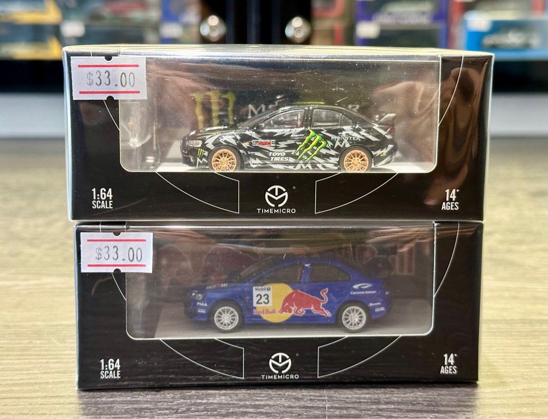 TimeMicro 1/64 Mitsubishi Evolution X. Available in RedBull & Monster ...