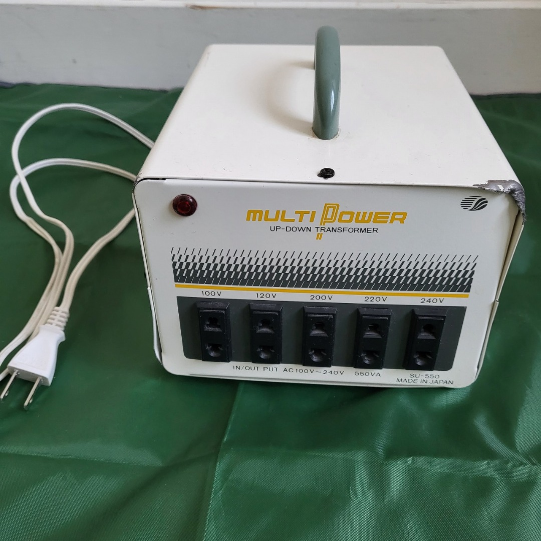 Transformer 550VA "made in Japan" IN/ OUT 100V-240V, TV & Home ...