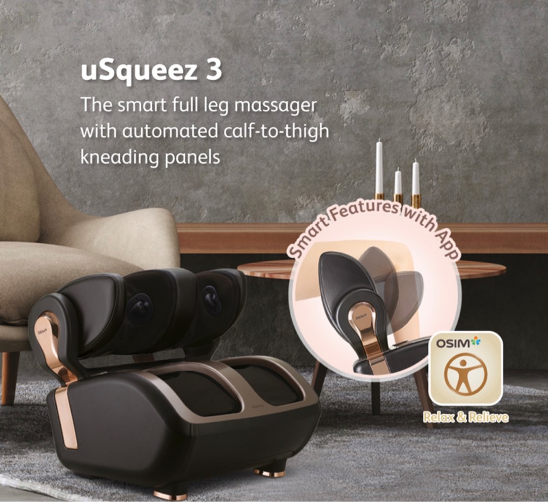 uSqueez 3 Automatic Smart Leg Massager, Health & Nutrition, Massage ...