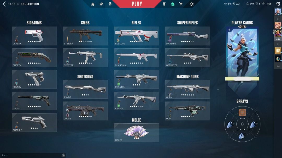 Valorant Account FULL WHITE COLLECTION, Video Gaming, Video Games ...