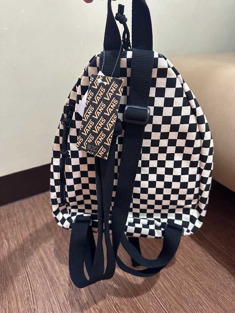 Vans Mini Checkered Backpack, Women's Fashion, Bags & Wallets ...