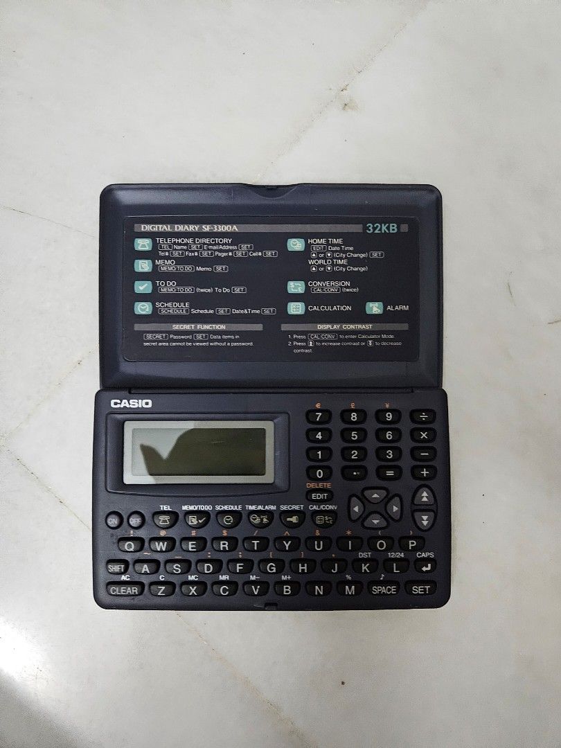 Vintage Casio Digital Diary SF-3300A 32KB, Mobile Phones & Gadgets ...