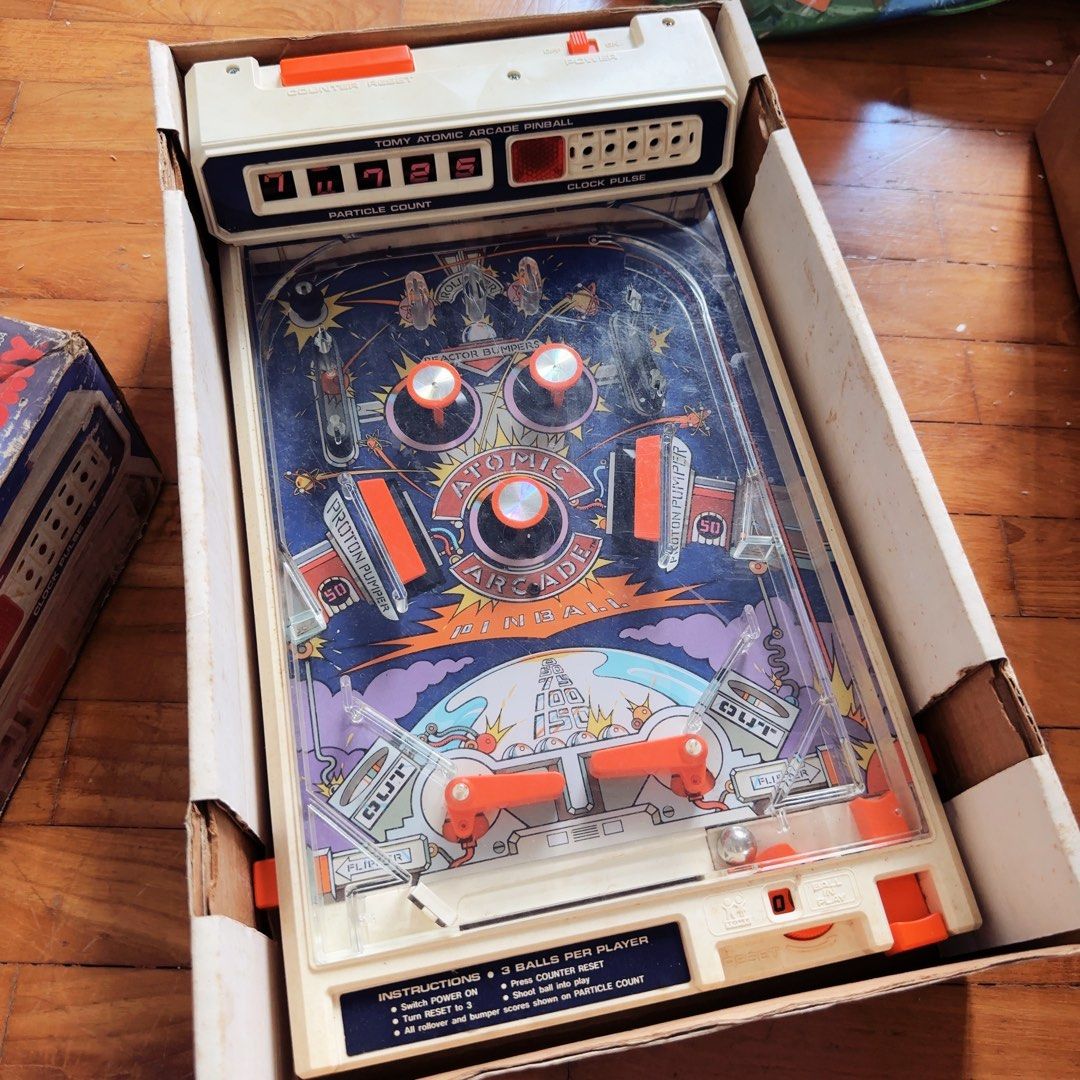Vintage Tomy Atomic pinball, Hobbies & Toys, Toys & Games on Carousell