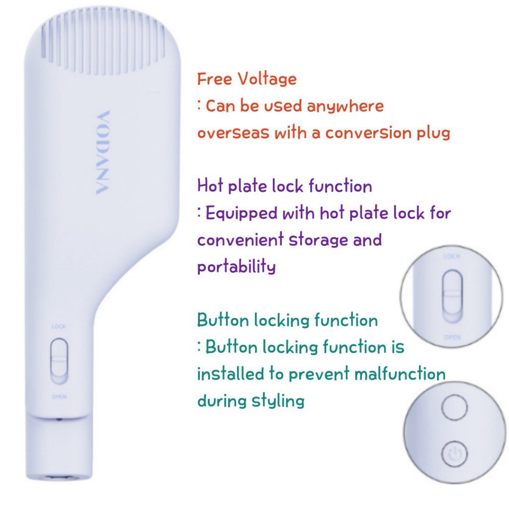 VODANA Professional Triple Flow Wave Iron 40mm, Beauty & Personal Care ...