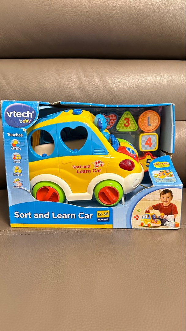 Vtech Baby Sort and learn car, 兒童＆孕婦用品, 嬰兒玩具 - Carousell