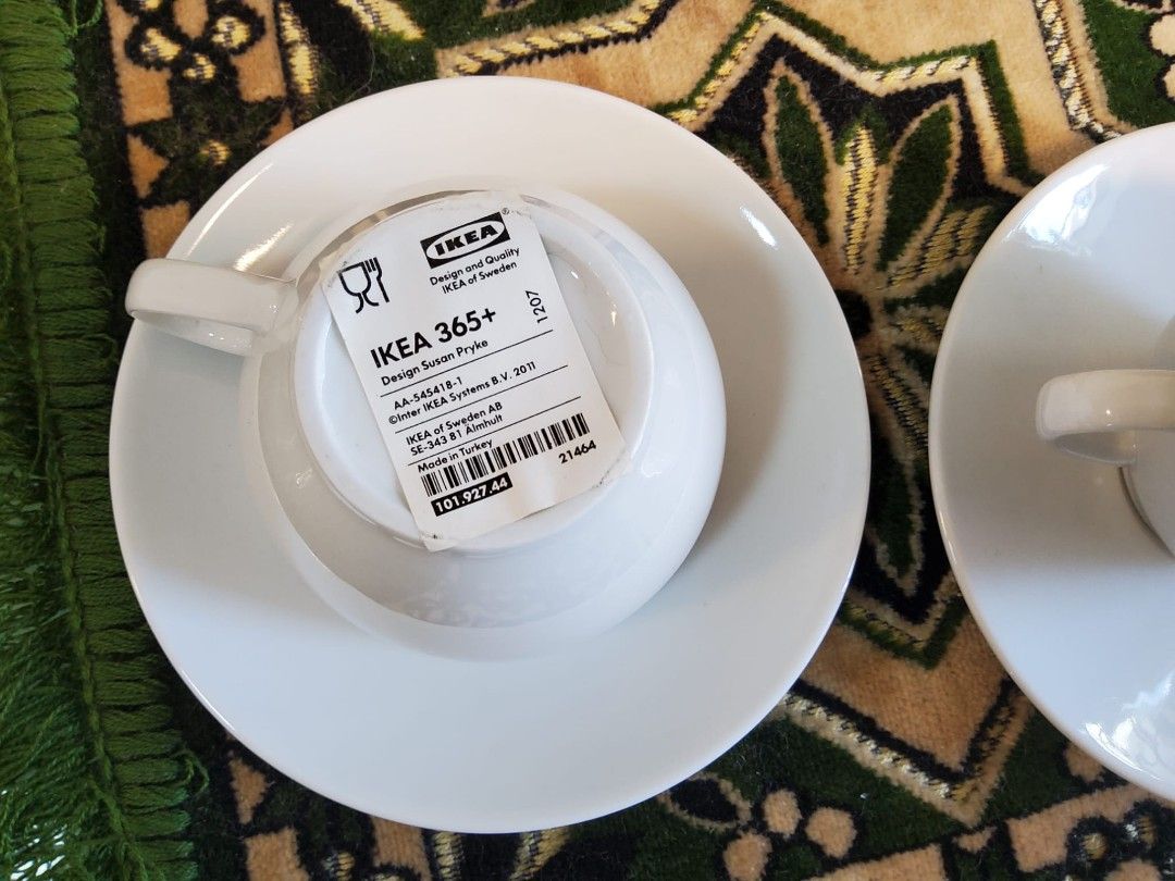 White Ikea Coffee Cups and saucers, Furniture & Home Living ...
