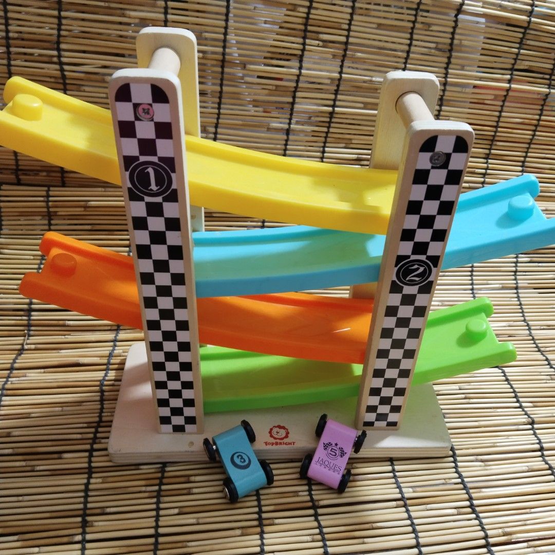 Wooden race track ramp, Babies & Kids, Infant Playtime on Carousell