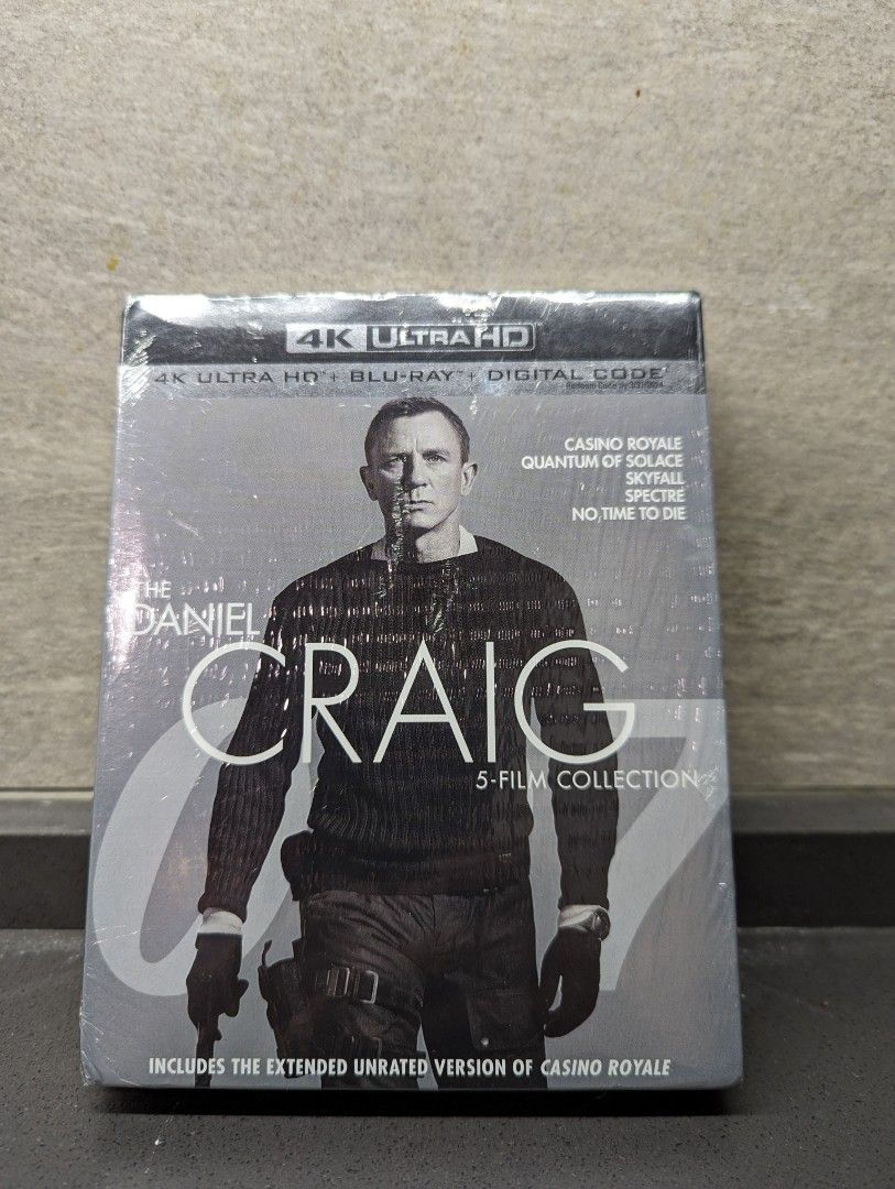 007: The Daniel Craig 5-Film Collection 4K UHD Blu ray, 興趣及遊戲, 音樂、樂器 ...