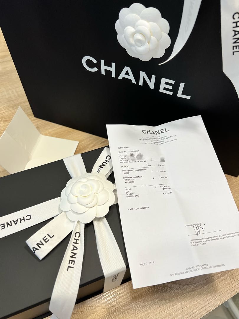 24c Chanel mini cf (local receipt dated 19 Nov 2023), Luxury, Bags ...