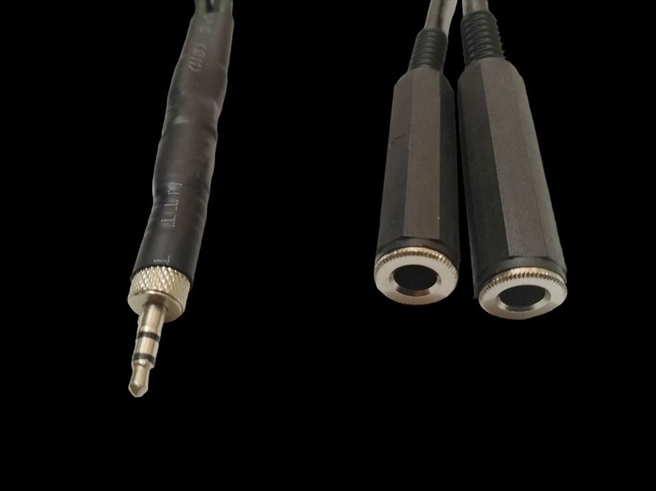 3.5mm (1/8inc) MALE TRS to DUAL 6.35mm FEMALE MONO Y SPLITTER, BEST FOR ...
