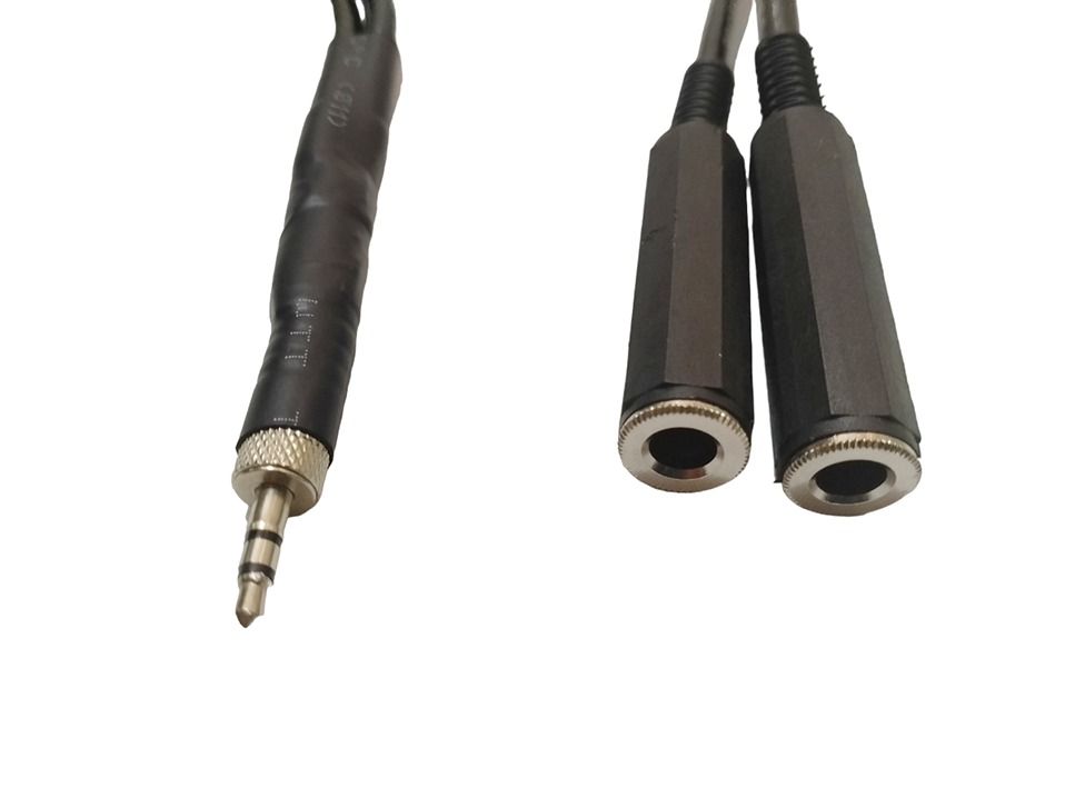 3.5mm (1/8inc) MALE TRS to DUAL 6.35mm FEMALE MONO Y SPLITTER, BEST FOR ...