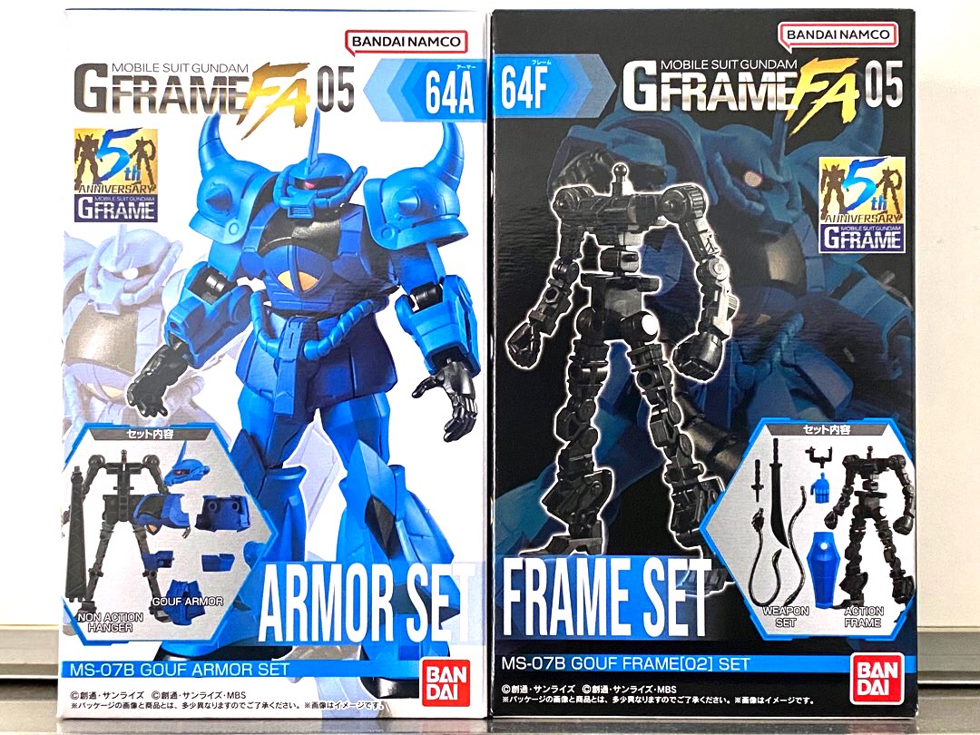 最新 G Frame FA 05 No. 64A & 64F Gouf 一 set 兩盒, 興趣及遊戲, 玩具 & 遊戲類 - Carousell