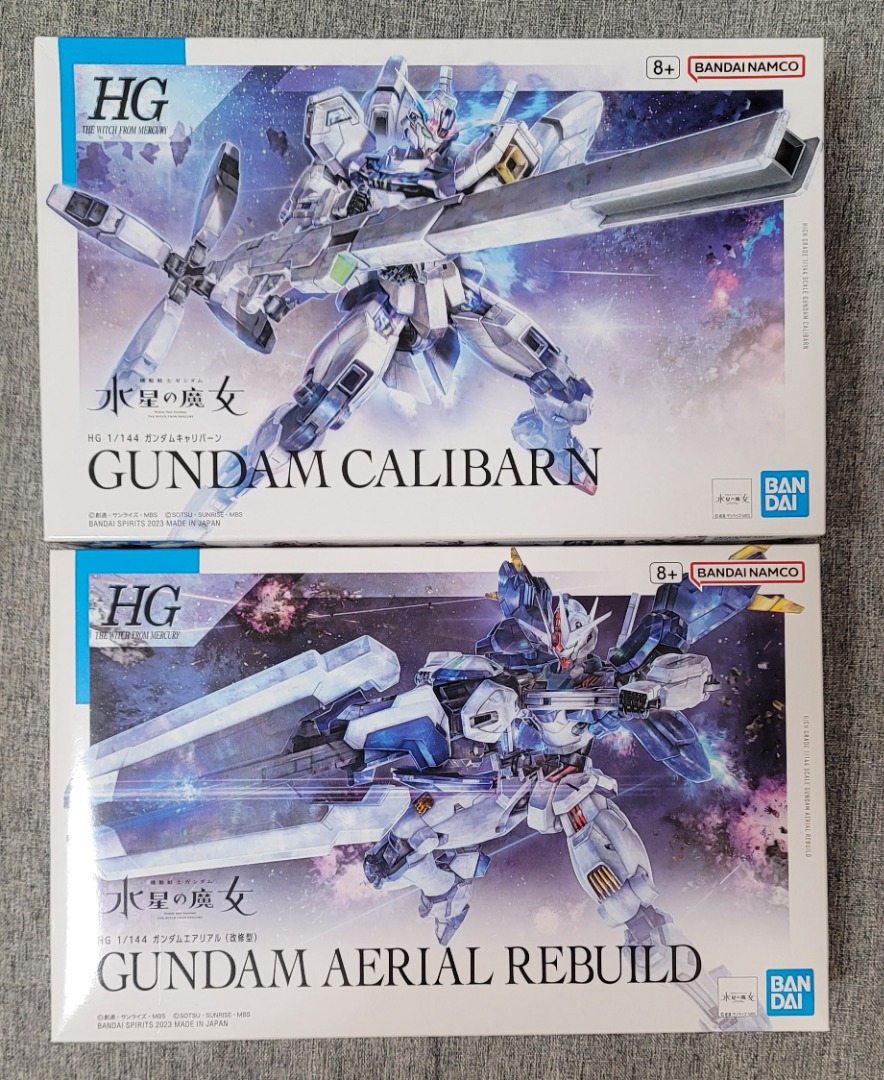 全新未砌 HG 1/144 Gundam Caliburn 異靈高達 + Gundam Aerial Rebuild 風靈高達 改修型 the ... 全新未砌 HG 1/144 Gundam Caliburn 異靈高達 + Gundam Aerial Rebuild 風靈高達 改修型 the ...