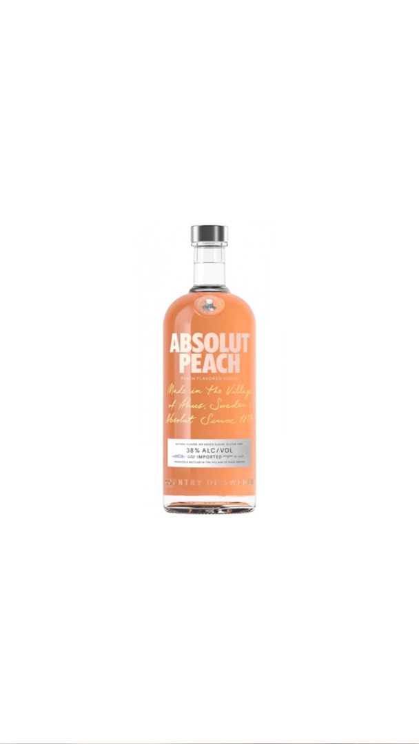 Absolut Vodka Peach 1L, Food & Drinks, Alcoholic Beverages on Carousell