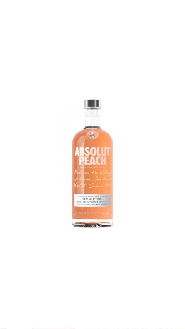 Absolut Vodka Peach 1L, Food & Drinks, Alcoholic Beverages on Carousell