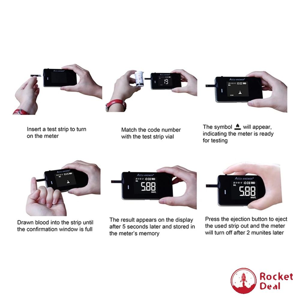 Accu-ANSWER 4-in-1 Multi-function Detector Total Cholesterol Blood ...