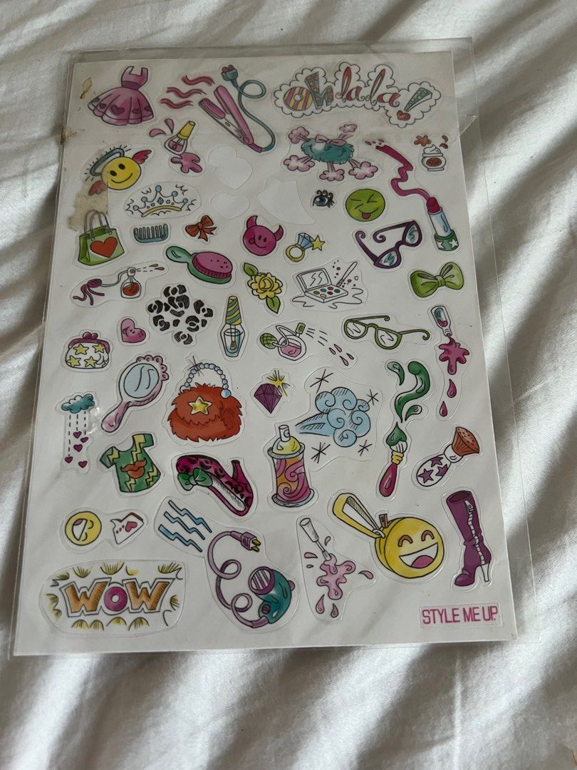 Aesthetic cute stationery stickers girly y2k makeup paper, Hobbies ...