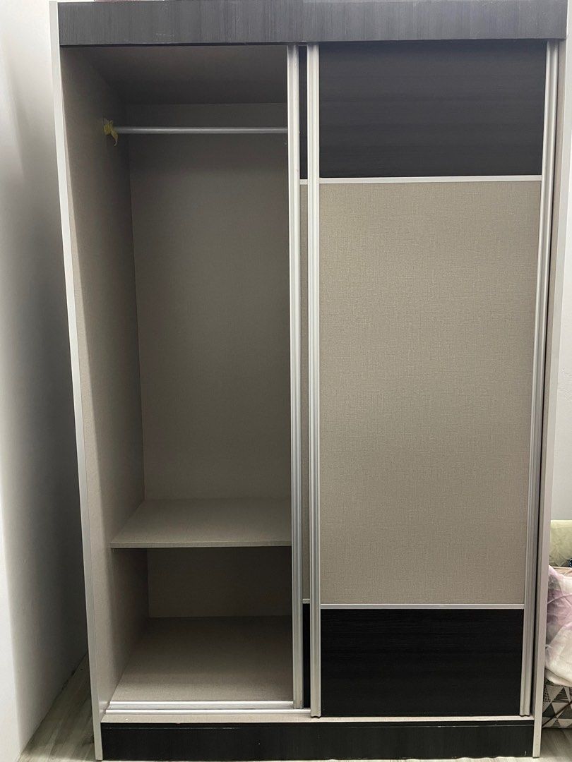 Almari pakaian + bed frame (free), Furniture & Home Living, Furniture ...
