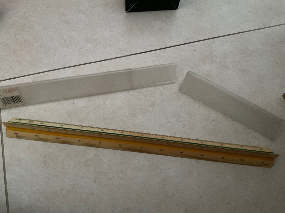 ruler Architecture chinese vintage ruler 1980s 3 sided, Hobbies & Toys ...