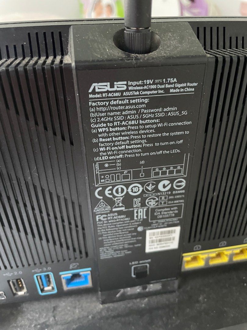 Asus RT-AC68U router, Computers & Tech, Parts & Accessories, Networking ...