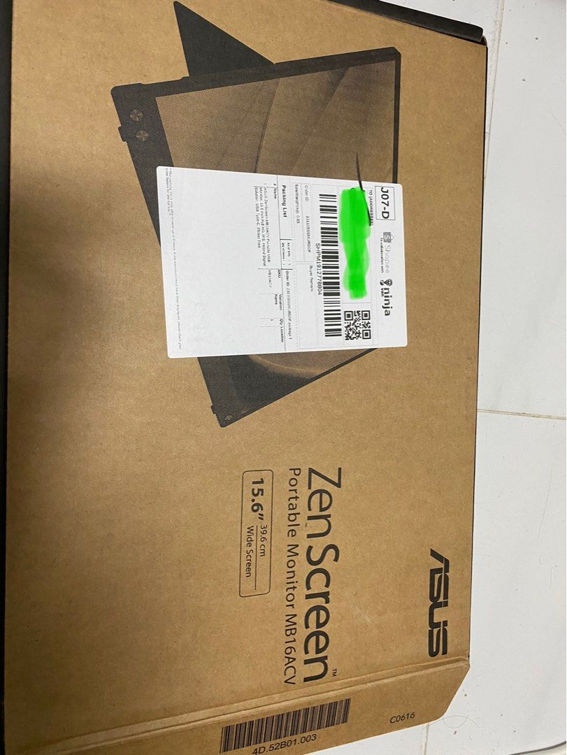 Asus Zenscreen Mb Acv Protable Monitor Computers Tech Parts Accessories Monitor Screens