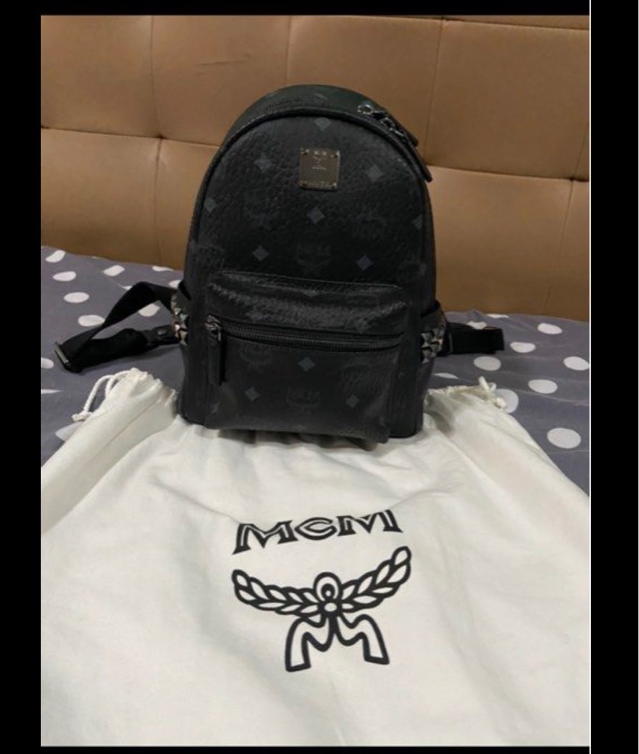 Authentic MCM Stark Studded Backpack in Mini, Women's Fashion, Bags ...