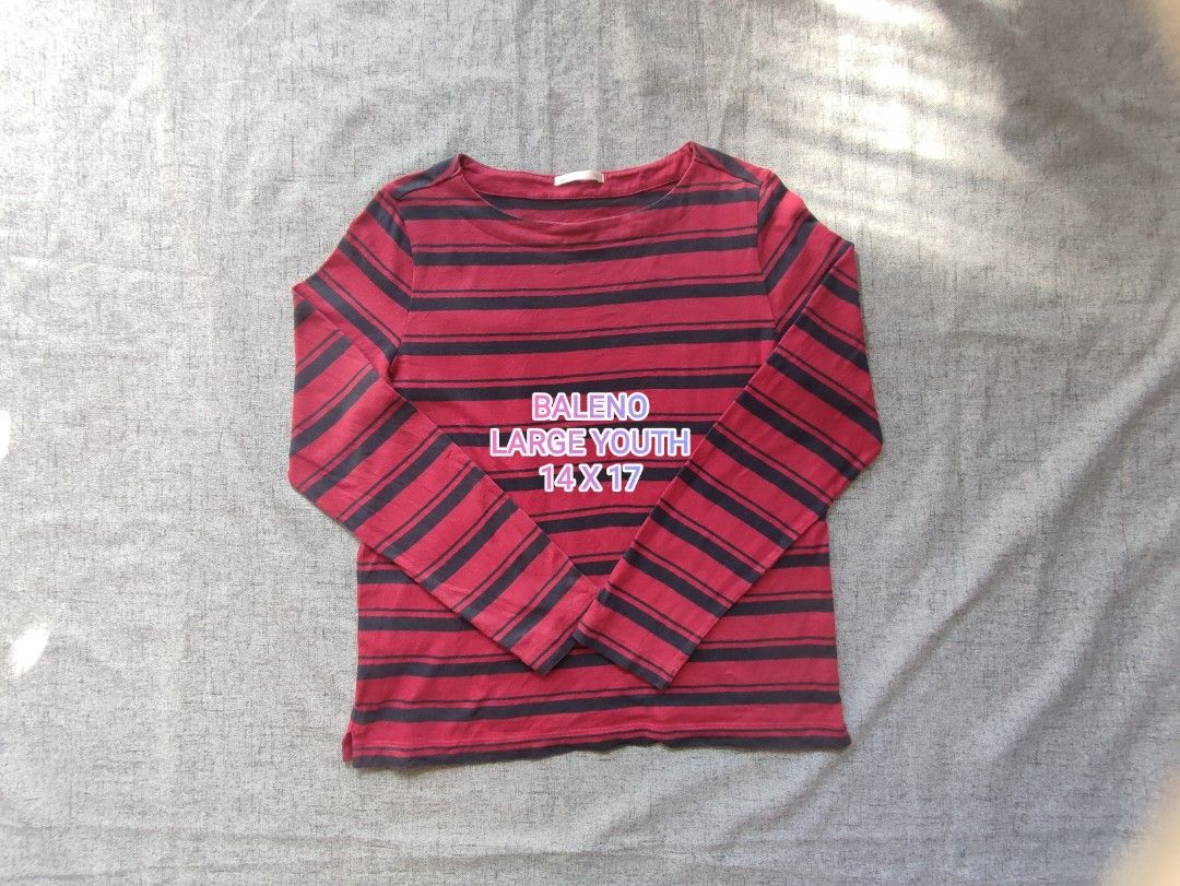 BALENO STRIPES SWEATSHIRT, Women's Fashion, Tops, Longsleeves on Carousell