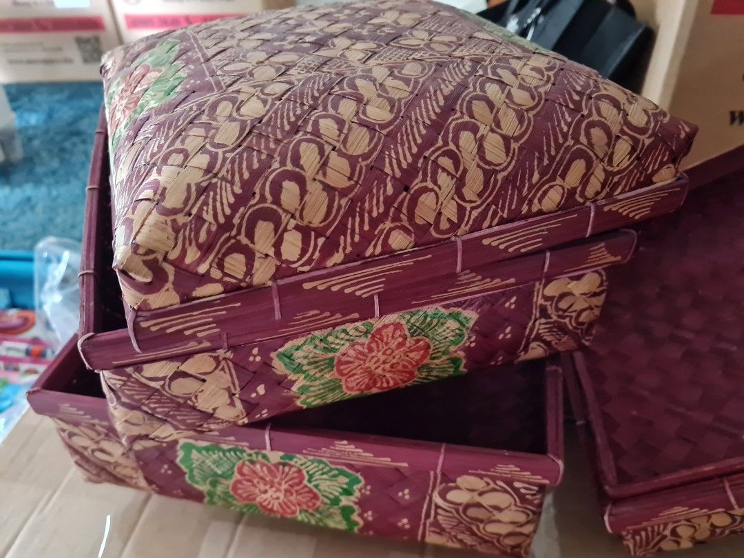 Balinese Rattan Boxes - set of 2, Furniture & Home Living, Home Decor ...