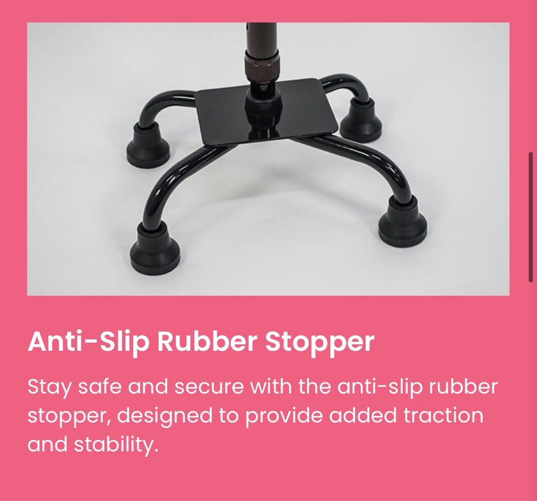 Bion Quad Cane Narrow Base, Walking Stick, Health & Nutrition ...