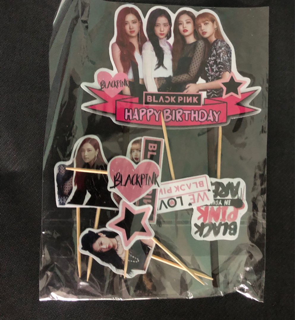 Black Pink Cake Topper, Hobbies & Toys, Stationery & Craft, Occasions ...