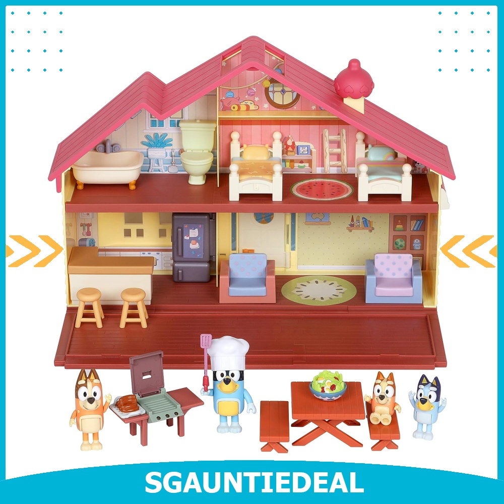 Bluey 13073 Mega Bundle Home, BBQ Playset, and 4 Figures | Exclusive 11 ...