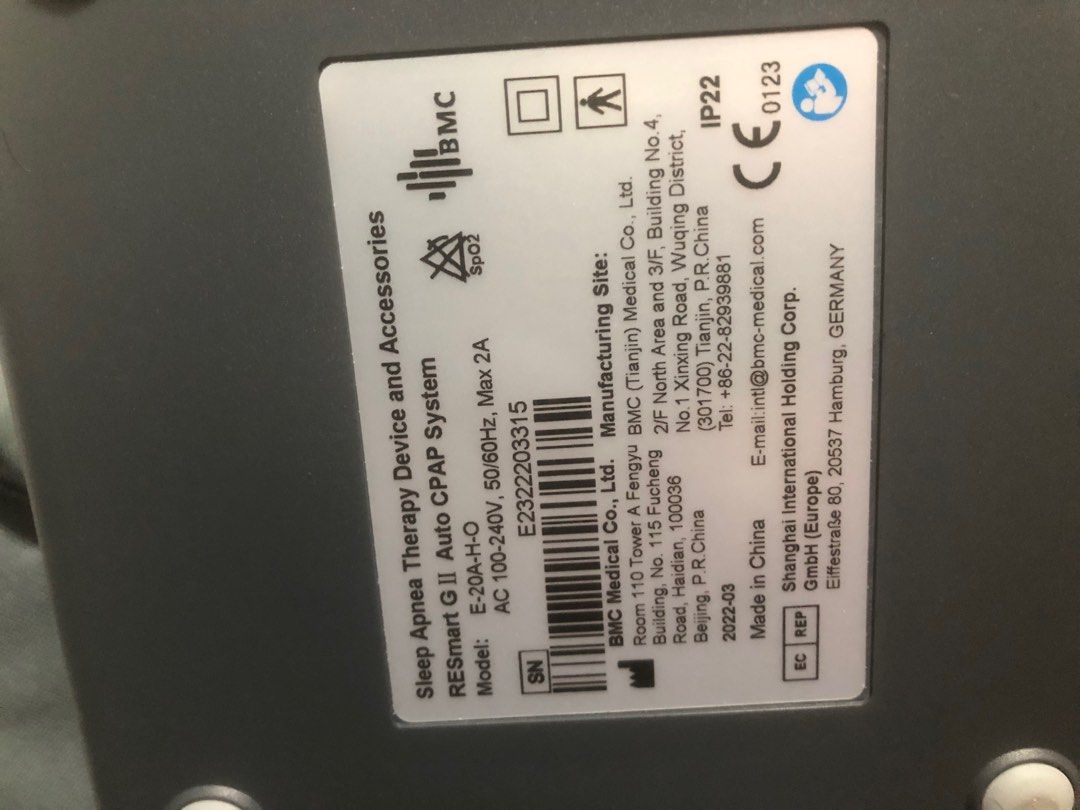 BMC RESmart GII Auto CPAP machine, Health & Nutrition, Assistive ...