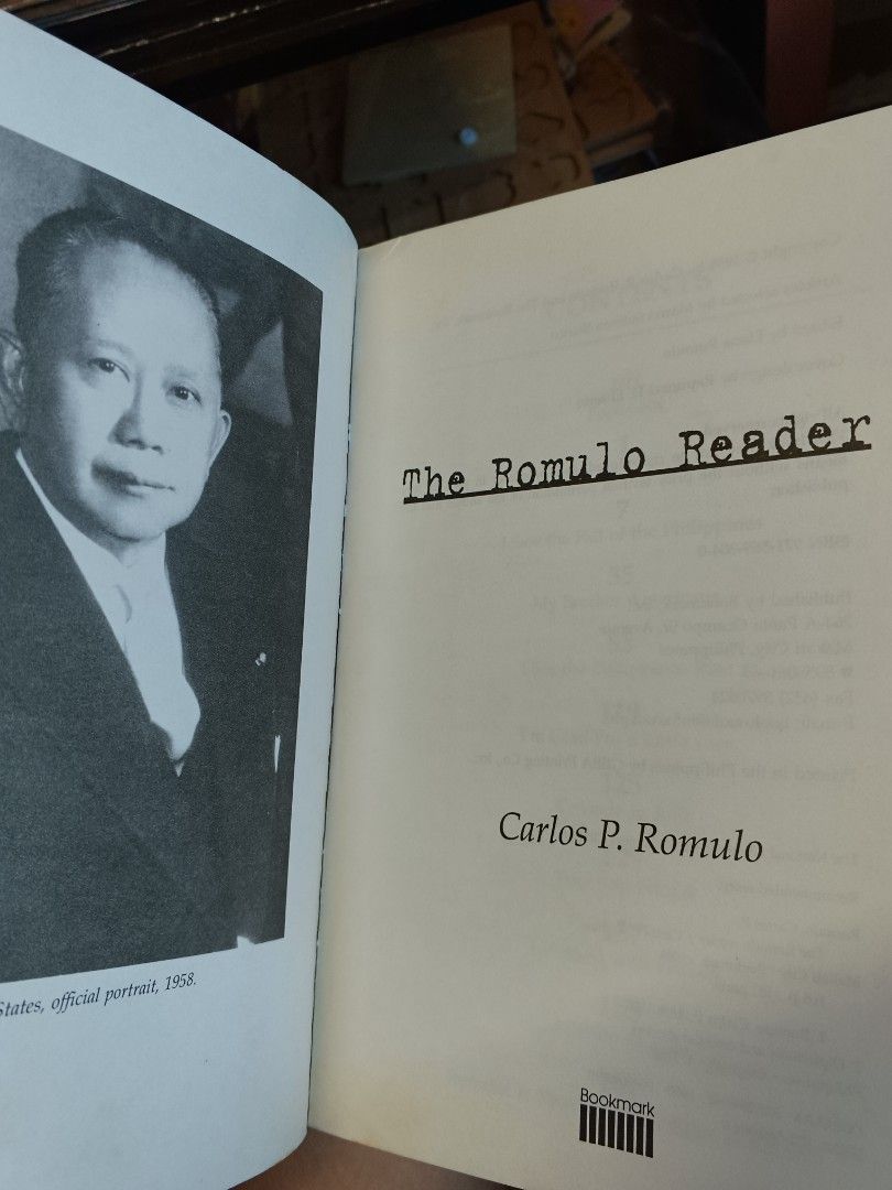 Book: The Romulo Reader - Carlos P. Romulo Former President of the ...
